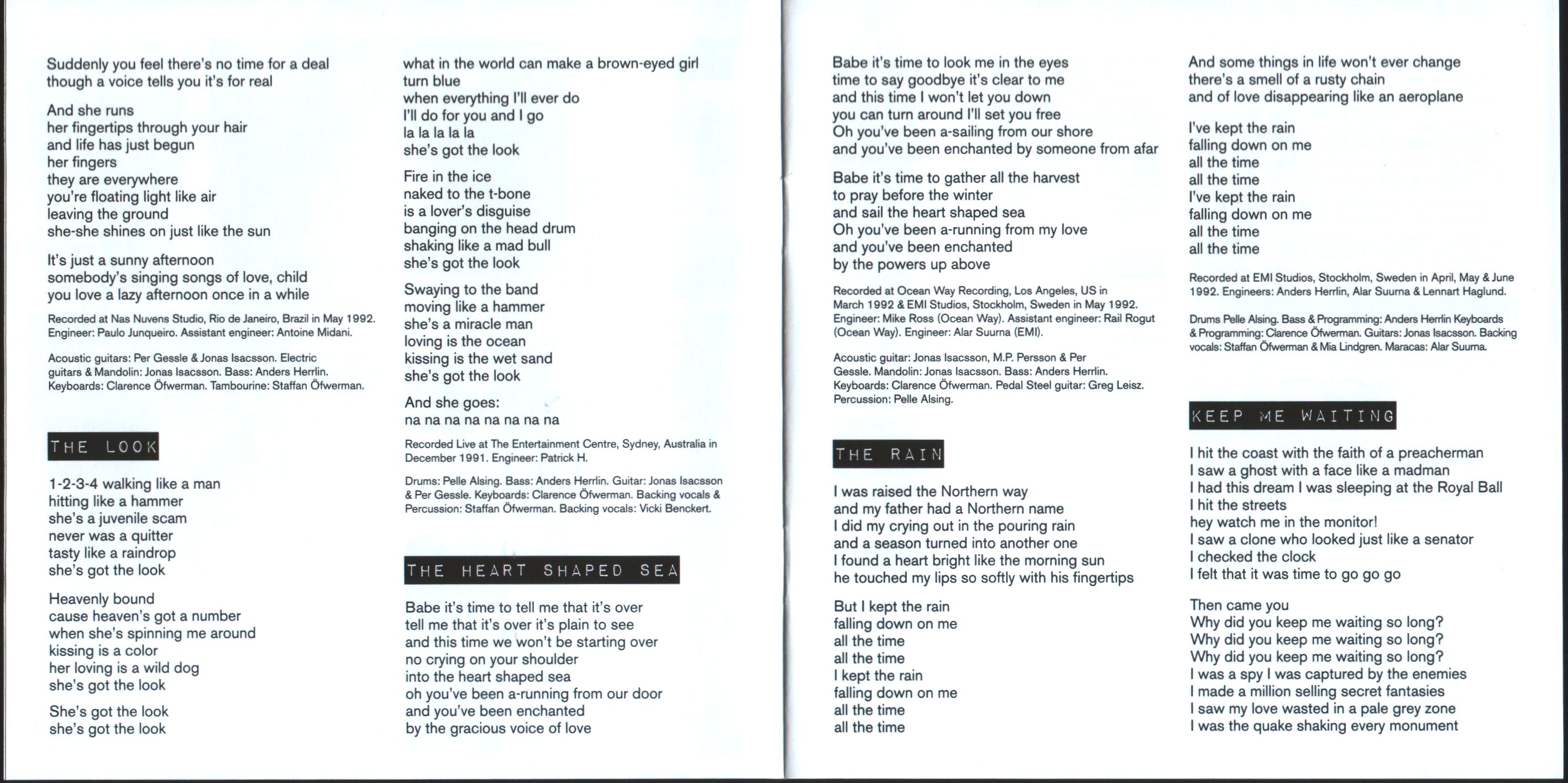 Roxette Tourism : Booklet03 eu | CD Covers | Cover Century | Over 1.000 ...